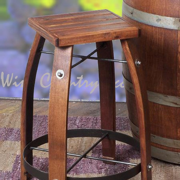 Wine Barrel Bar Stools Wood Tops | Wine Country Accents